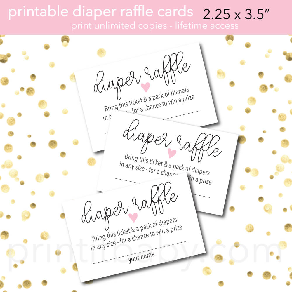 Baby Shower Diaper Raffle Diaper Raffle Printable Welcome To The World 